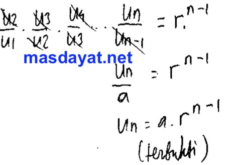 Rumus Suku Ke N Pada Barisan Geometri Dengan Suku Pertama A Dan Rasio R