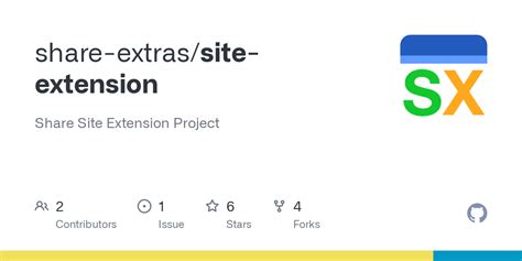 Github Share Extras Site Extension Share Site Extension Project