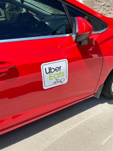 Uber Eats Removable Car Magnet ~ Glossy Uber Eats Car Magnet No