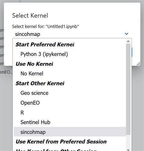 New Python Environment Jupyterlab Copernicus Data Space Ecosystem