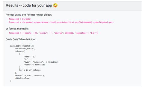 Dash Table Formatting Decimal Place Dash Python Plotly Community Forum