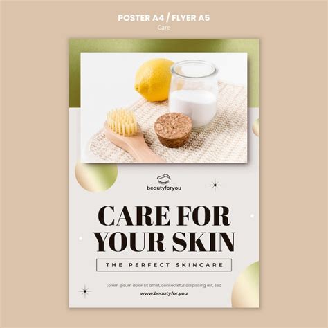 미용 및 관리 포스터 또는 전단지 디자인 서식 파일 무료 Psd 파일