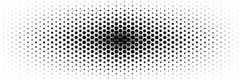 Horizontal Halftone Of Black Hexagon Design For Pattern And Background Stock Illustration