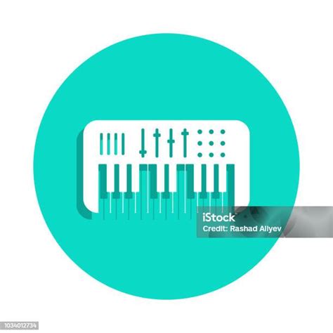 합성기 배지 스타일에서 아이콘입니다 음악 악기 컬렉션 아이콘 중 하나는 Ui Ux에 대 한 사용할 수 있습니다 개념에 대한 스톡 벡터 아트 및 기타 이미지 Istock