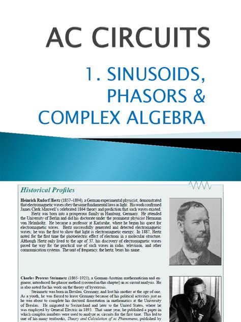 Sinusoids And Phasor Pdf Phase Waves Electrical Engineering