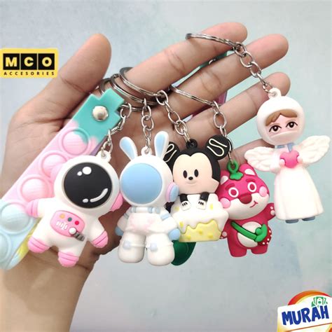 Jual Gantungan Kunci Karakter Boneka Lucu Gantungan Kunci Astronot Gantungan Kunci Motor Mco
