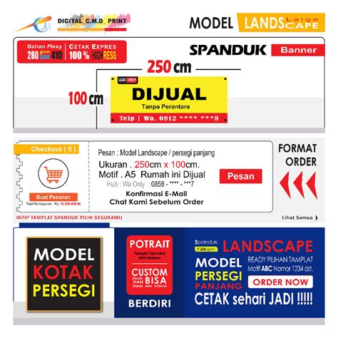 Jual Spanduk Murah Pamflet Banner Dijual Dikontrakkan Size 250cm X 100cm Shopee Indonesia