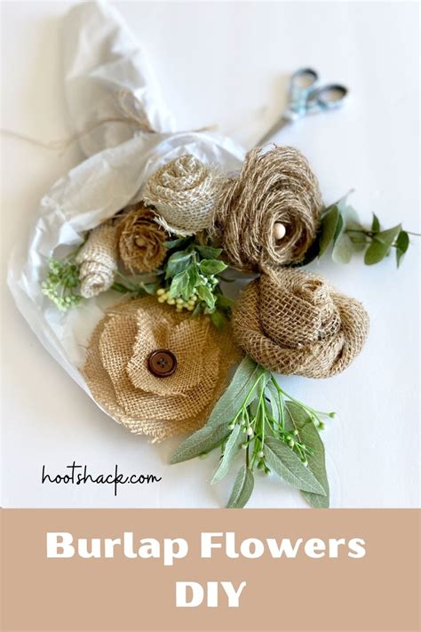 Rustic Burlap Flower Wreath Hootshack