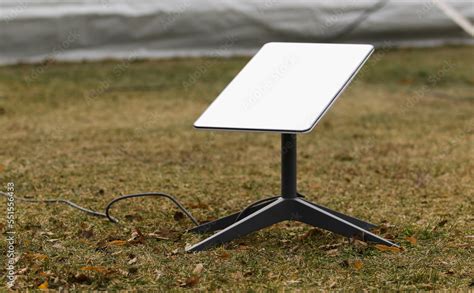 Starlink Terminal On The Street Starlink Is A Satellite Internet Group Operated By SpaceX That