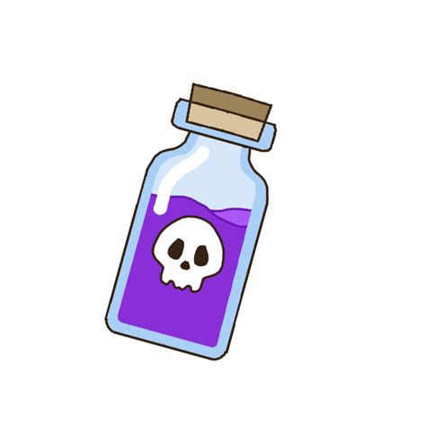 猛毒の入った瓶【iconb1200】 【無料イラスト・アニメーション素材｜】
