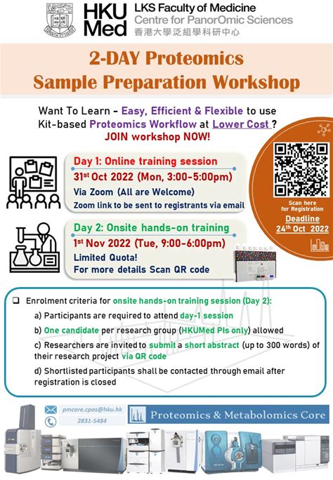 2 Day Proteomics Sample Preparation Workshop Centre For Panoromic