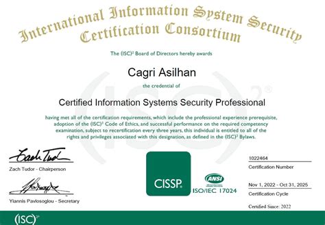 Cagri Asilhan On Linkedin Cissp Isc2 Cybersecurity Cybersecuritycertification 48 Comments