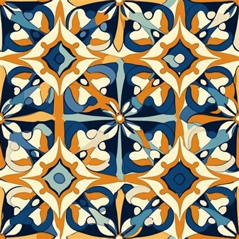 Premium Ai Image A Close Up Of A Colorful Tile With A Pattern Of