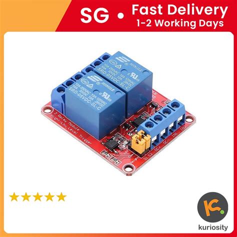Relay Module 2 Channel 3 3V 5V 12V 24V Shopee Singapore