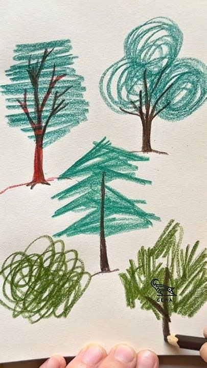 როგორ დავხატოთ ხეები უმარტივესად ფერადი ფანქრებით ხატვა გემასთან ერთად Youtube