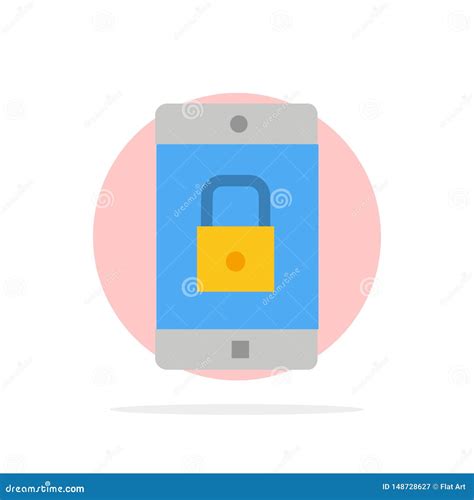 Application Lock Lock Application Mobile Mobile Application Abstract Circle Background Flat