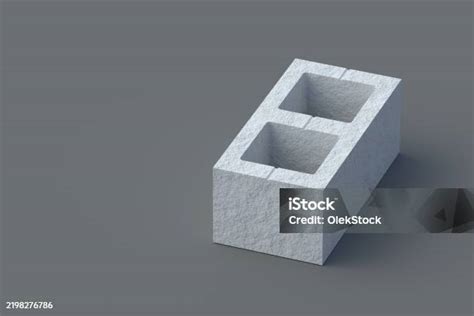 어두운 배경에 하나의 거친 콘크리트 블록 건설 콘크리트 벽돌 건축 자재 공간을 복사합니다 3d 렌더링 3차원 형태에 대한 스톡 사진 및 기타 이미지 Istock