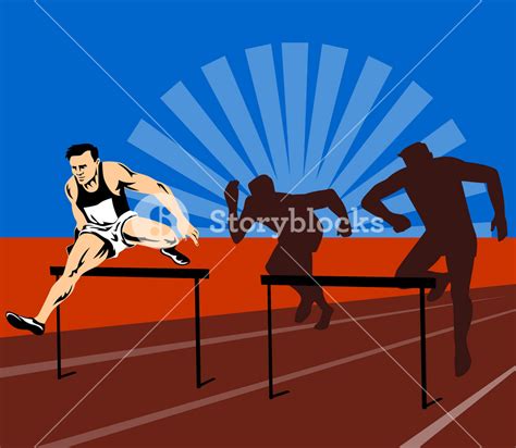Track And Field Hurdles Clipart Free