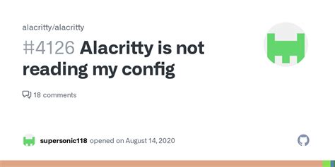 Alacritty Is Not Reading My Config · Issue 4126 · Alacrittyalacritty · Github