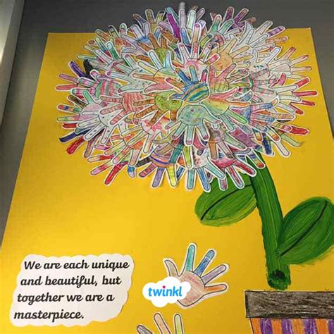 Flower Hand Display First Day Of School Activities Homeschool Art