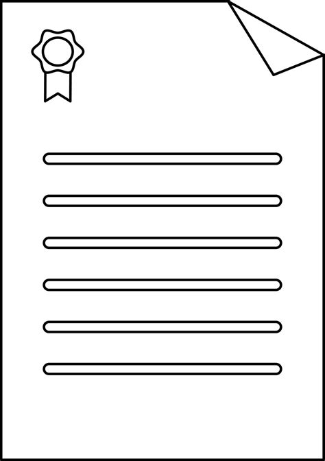 Flat Blank Document In Line Art Illustration 24284769 Vector Art At Vecteezy