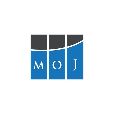 Moj Letter Logo Design On White Background Moj Creative Initials