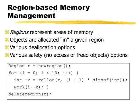 Ppt Region Based Memory Management Powerpoint Presentation Free