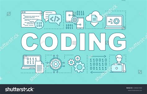 Computer Programming Word Concepts Banner Coding Stock Vector Royalty
