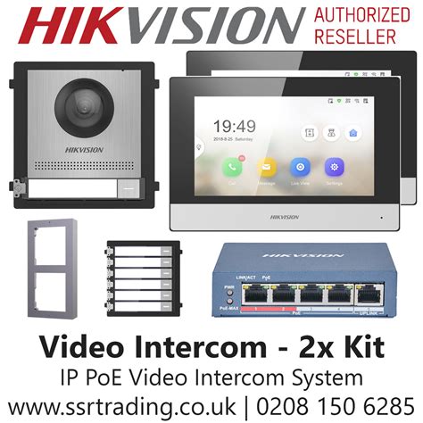 hikvision video intercom kit hikvision poe video intercom system kit for 2x residents