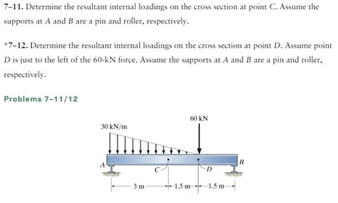 Solved 7 11 ﻿determine The Resultant Internal Loadings On