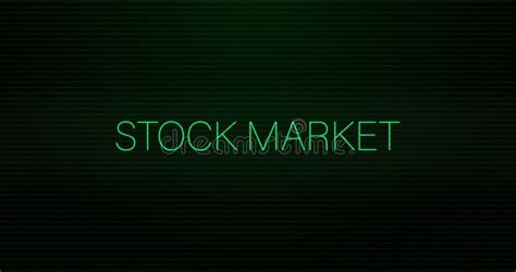 Animation Of Interference Over Stock Market Text On Black Background