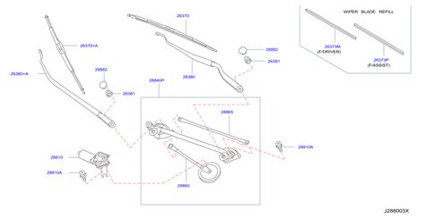 2022 Nissan Sentra Windshield Wiper Linkage Windshield Wiper Linkage