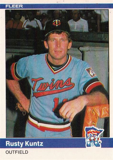 Rusty Kuntz 1984 Baseball Card 1980s Baseball