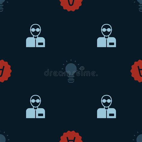 Set Exam Sheet With A Plus Grade Creative Lamp Light Idea And Teacher On Seamless Pattern