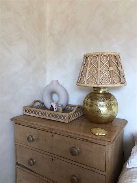 Rattan Jaali Lampshade Wicker Pendant Large Etsy