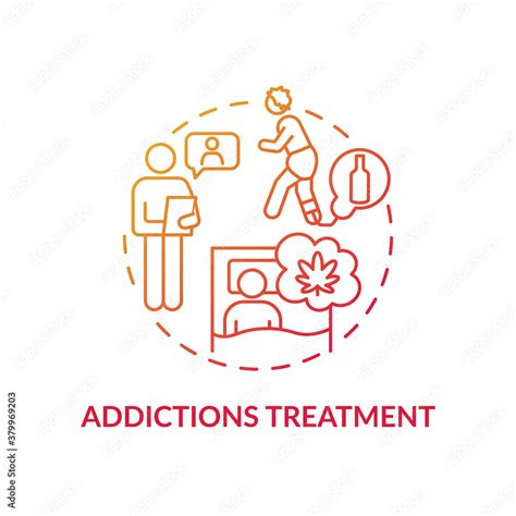 Addictions Treatment Concept Icon Drug And Alcohol Treatment Idea Thin
