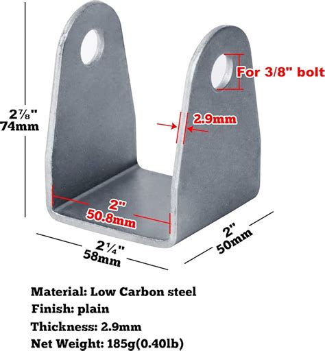 U Shaped Bracket 10 Pack Steel Weld On U Bracket 716 Inner Width