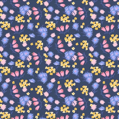 Free Vector Hand Drawn Small Flowers Pattern