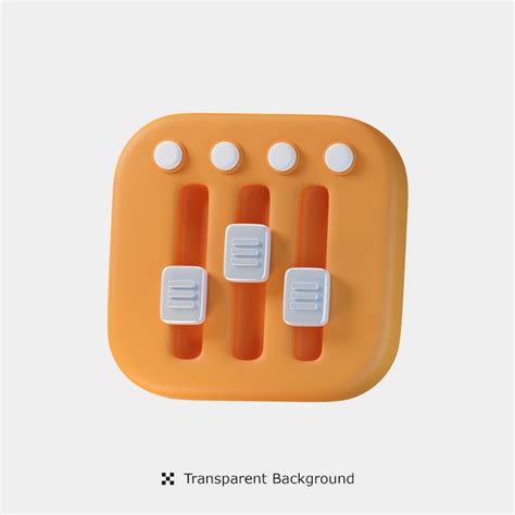 Premium Psd Volume Equalizer 3d Icon Illustration