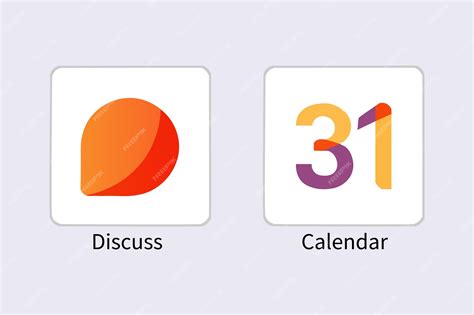 Premium Vector Icons Of Odoo 17 Modul Discuss And Modul Calendar