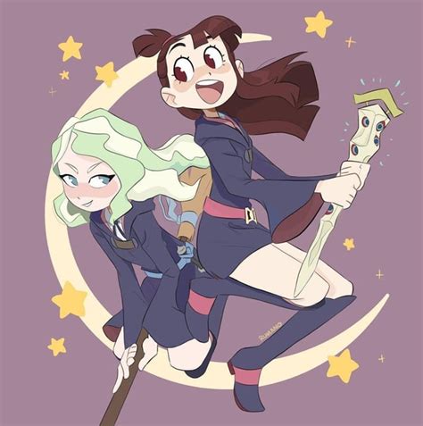Sucy And Akko Kissing Littlewitchacademia
