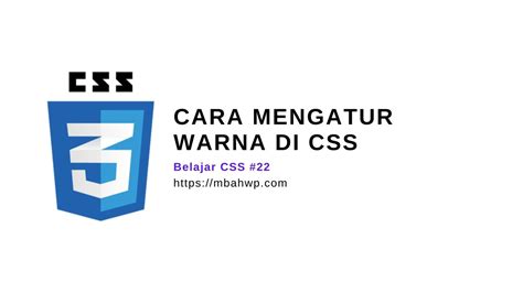 tutorial belajar css cara menggunakan warna di css