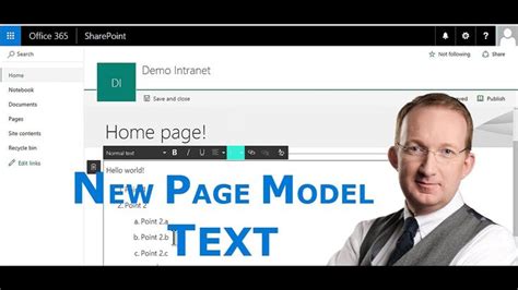 Sharepoint Online New Page Model Text Web Part Learn How To Add Text To A Sharepoint Online