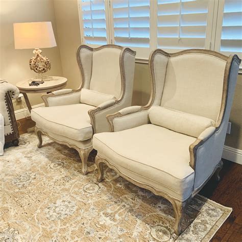 2 Restoration Hardware Lorraine Chairs Like New Condition For Sale