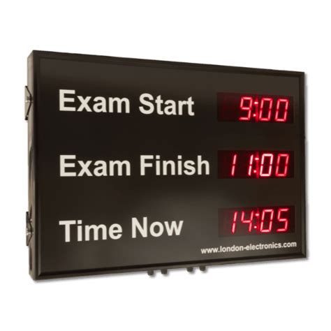Exam Clock Large Display Showing Exam Start And Finish Times