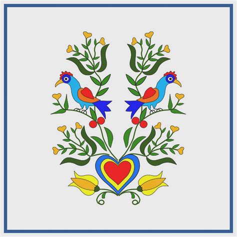 Pennsylvania Dutch Folk Art Hex Design 12 Counted Cross Stitch Patte