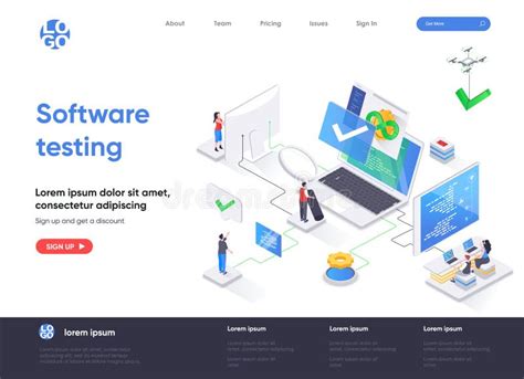 Software Development Modern Flat Design Isometric Concept Stock Vector
