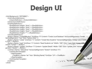 Sqlite With Uwp Ppt