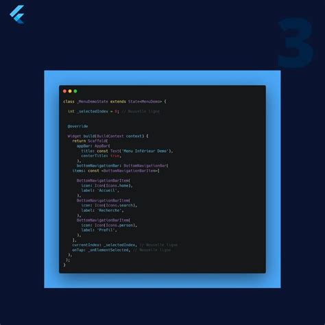 Créer Un Simple Menu De Navigation En Mobile Avec Flutter Partie 23 Flutterui