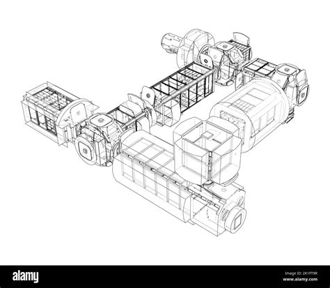 Abstract Spaceship Or Space Station Vector Stock Vector Image And Art Alamy